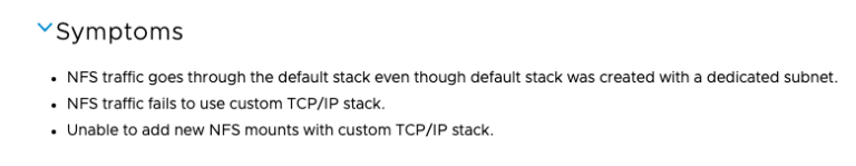 Binding Vmware Esxi Nfs Traffic To Custom Vsphere Tcpip Stack